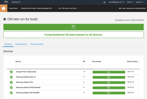 How to run Android instrumented tests on real devices using AWS Device ...