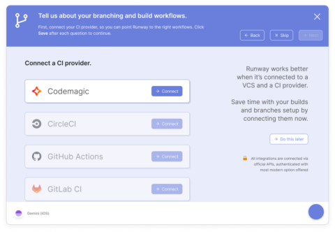 Introducing the official Codemagic integration for Runway | Codemagic Blog