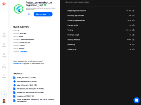 Flutter automated screenshot testing using the integration_test package ...