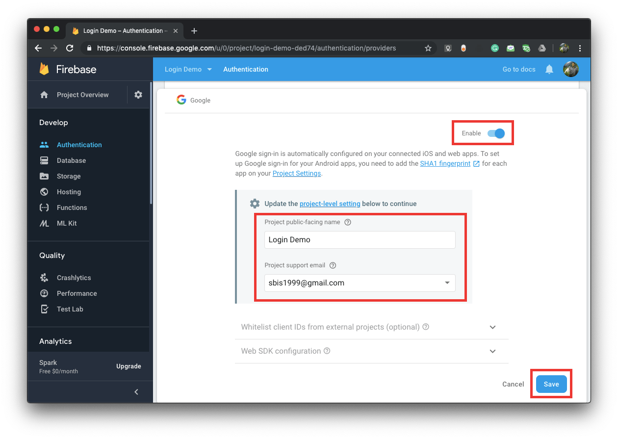 Google sign in flutter firebase - Waslatino